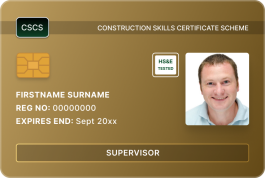 CITB (CSCS) Test- Gold Supervisor CSCS Card